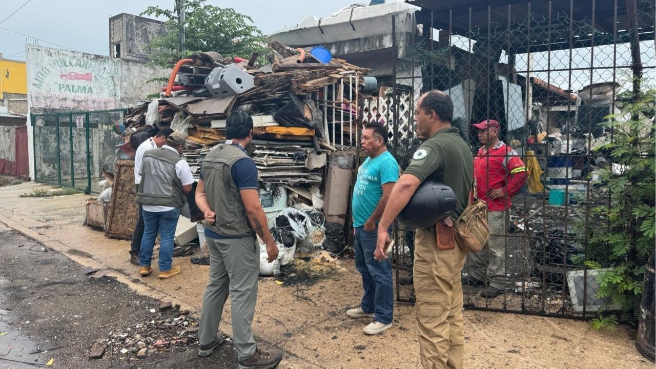 Clausuran chatarrera irregular en Cancún - Vertice MX